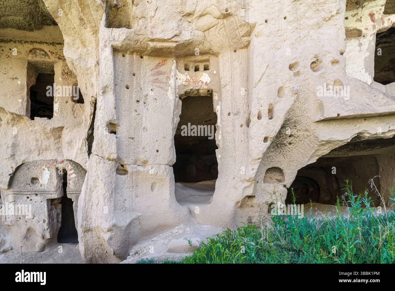 Multiple doorways and windows mark the facade of Zelve Church 2 Holy ...