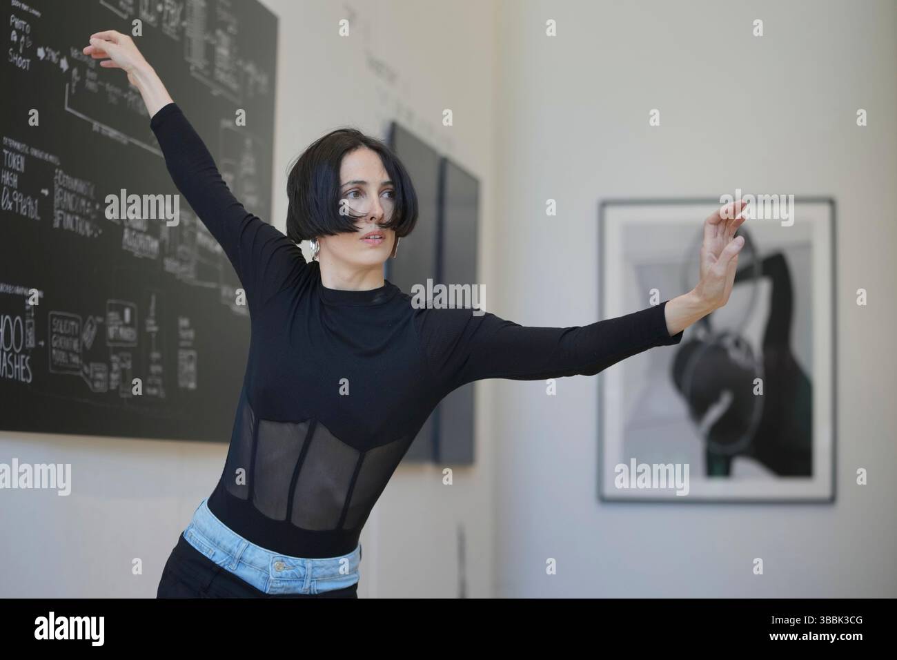 A member from art group "Operator", Ania Catherine, one of the winners ...