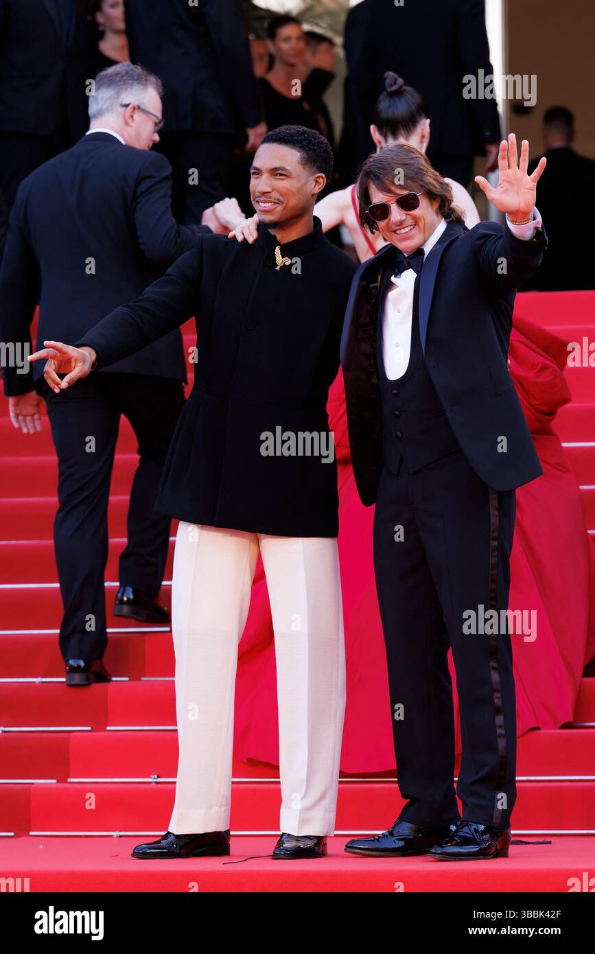 Cannes, France. 14th May, 2025. Greg Tarzan Davis and Tom Cruise ...