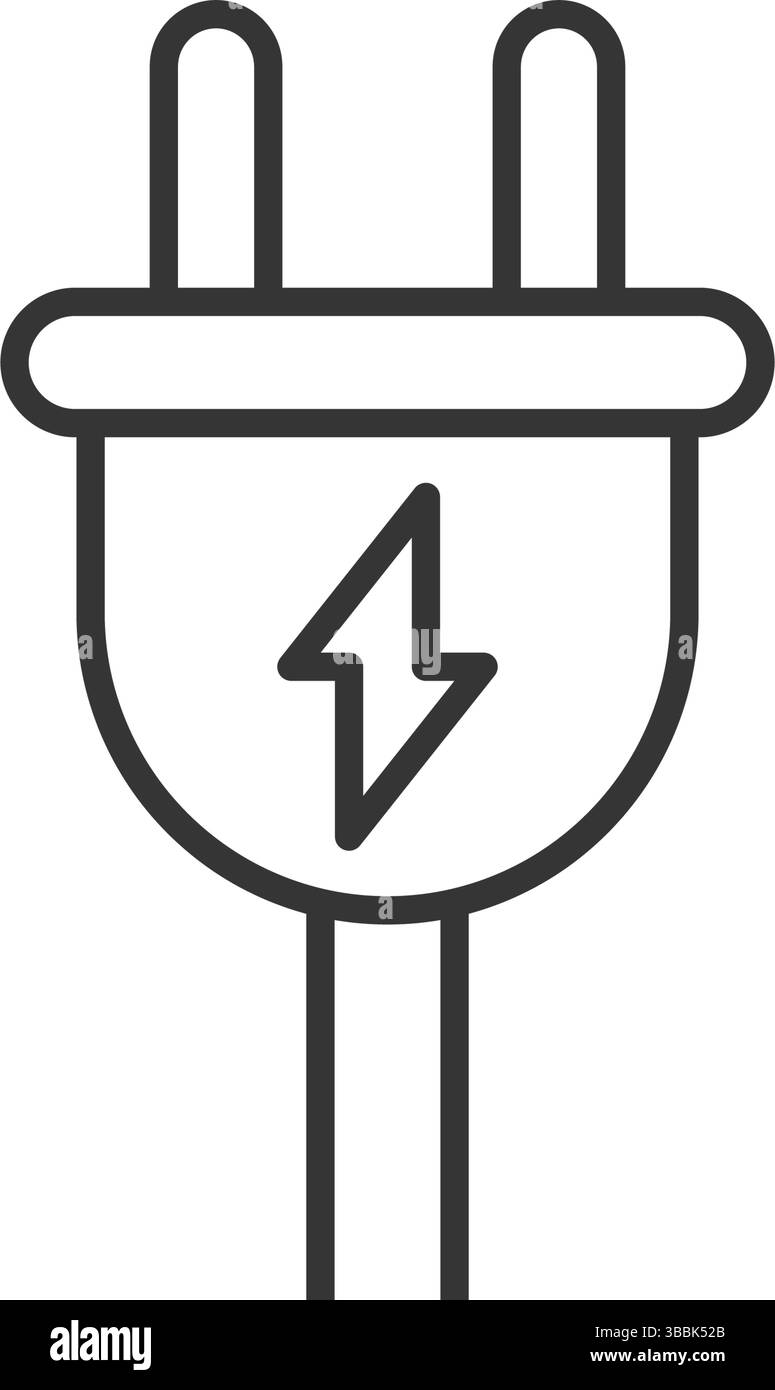 Electric socket icon in flat style. Connection and disconnection vector ...