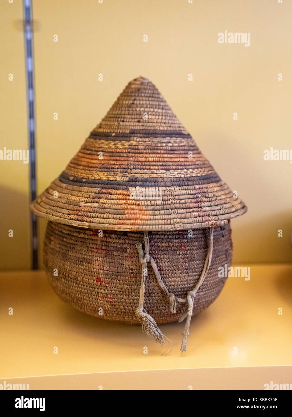 basket for wedding ceremony, Nubian culture, Egypt, collected in 1961-1964, bulrush fiber and ...