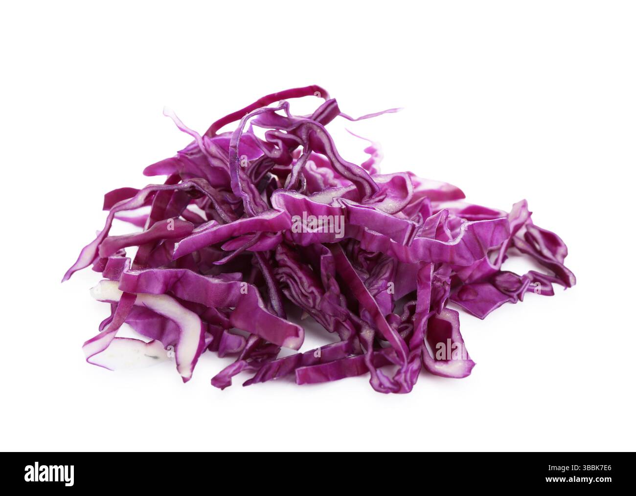 Pile of shredded red cabbage isolated on white Stock Photo - Alamy
