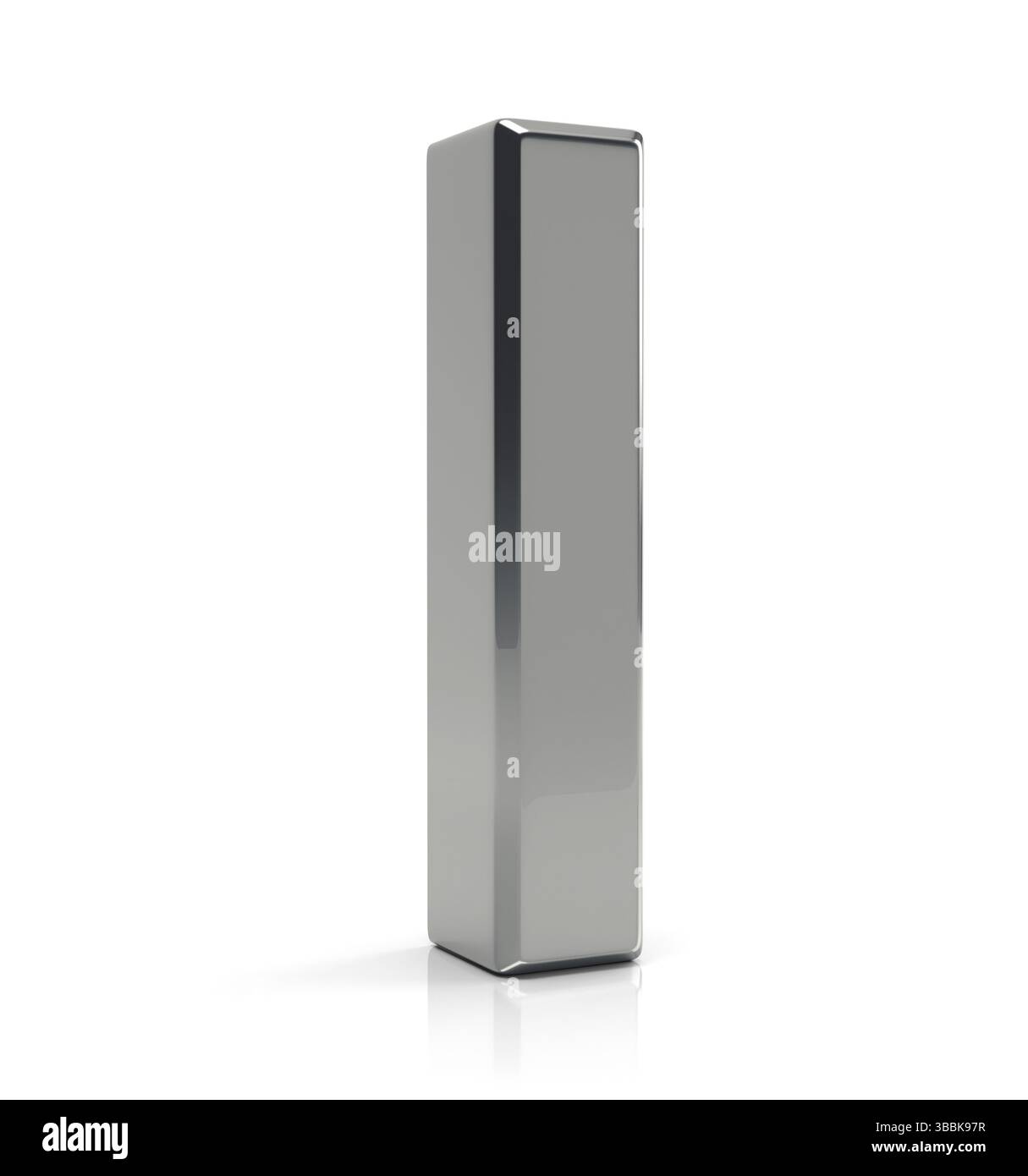 3D silver letter I isolated on white background Stock Photo - Alamy