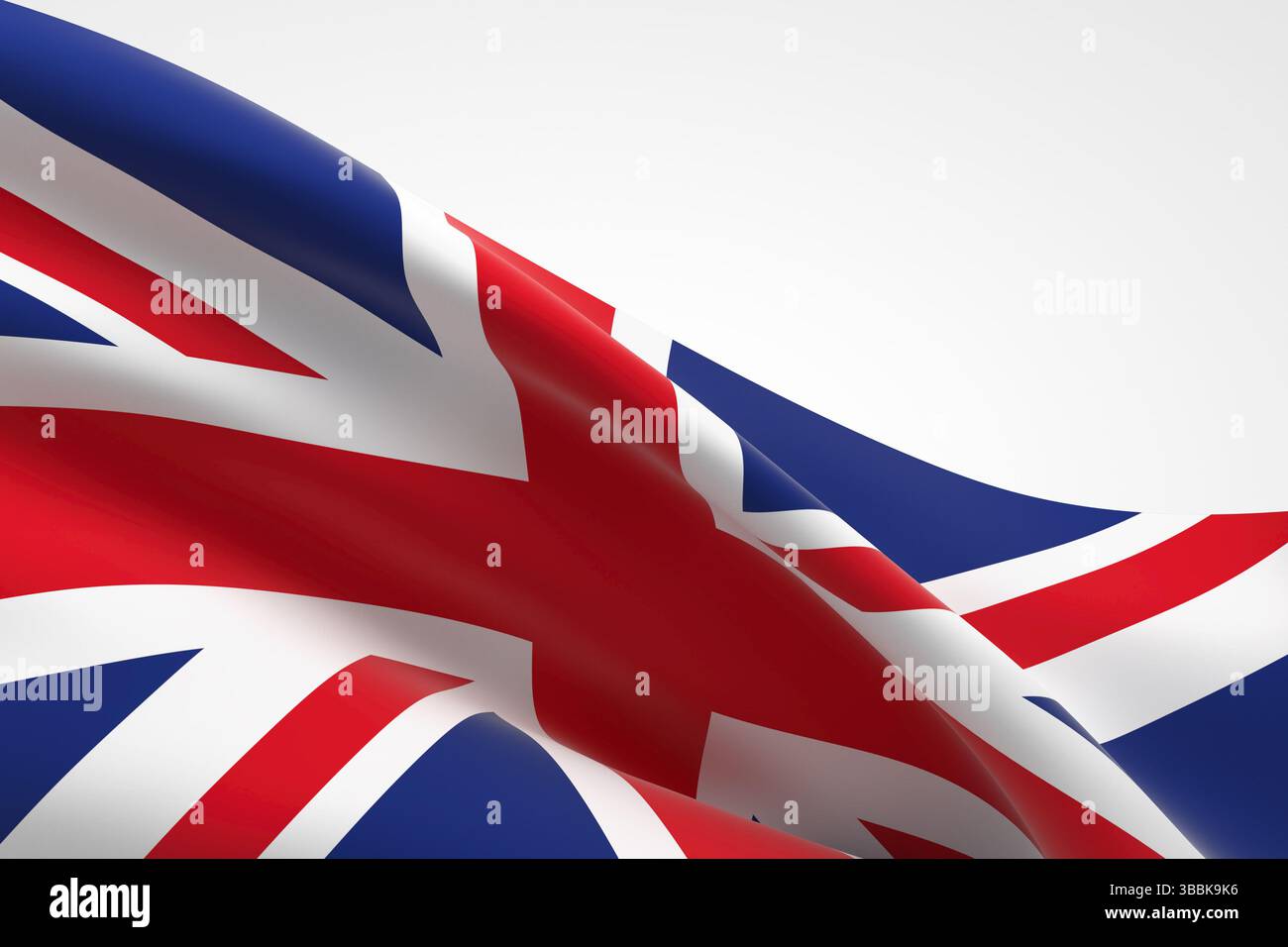 3d render of the United Kingdom flag waving Stock Photo - Alamy