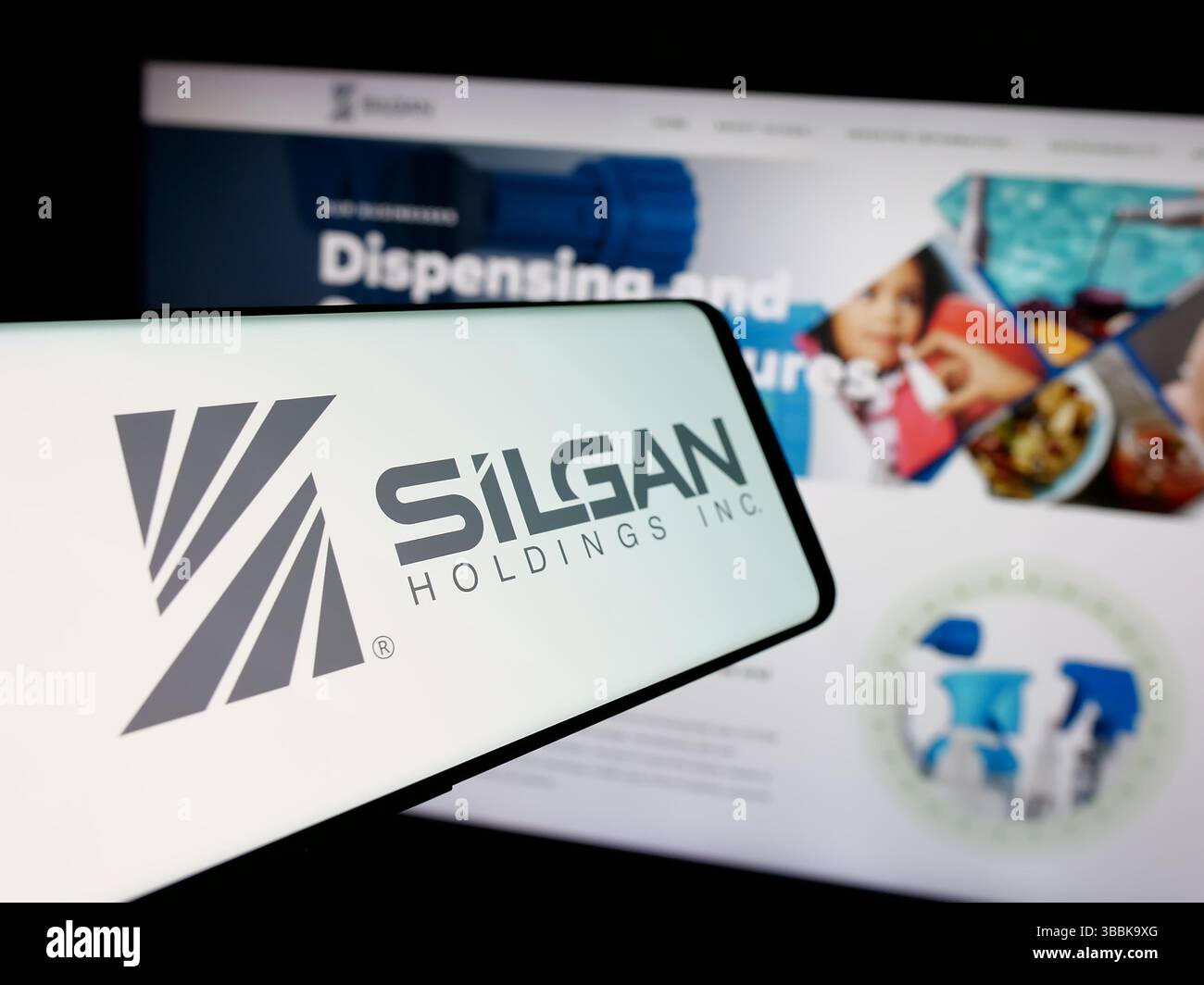 Stuttgart, Germany - 01-08-2024: Cellphone with logo of American ...