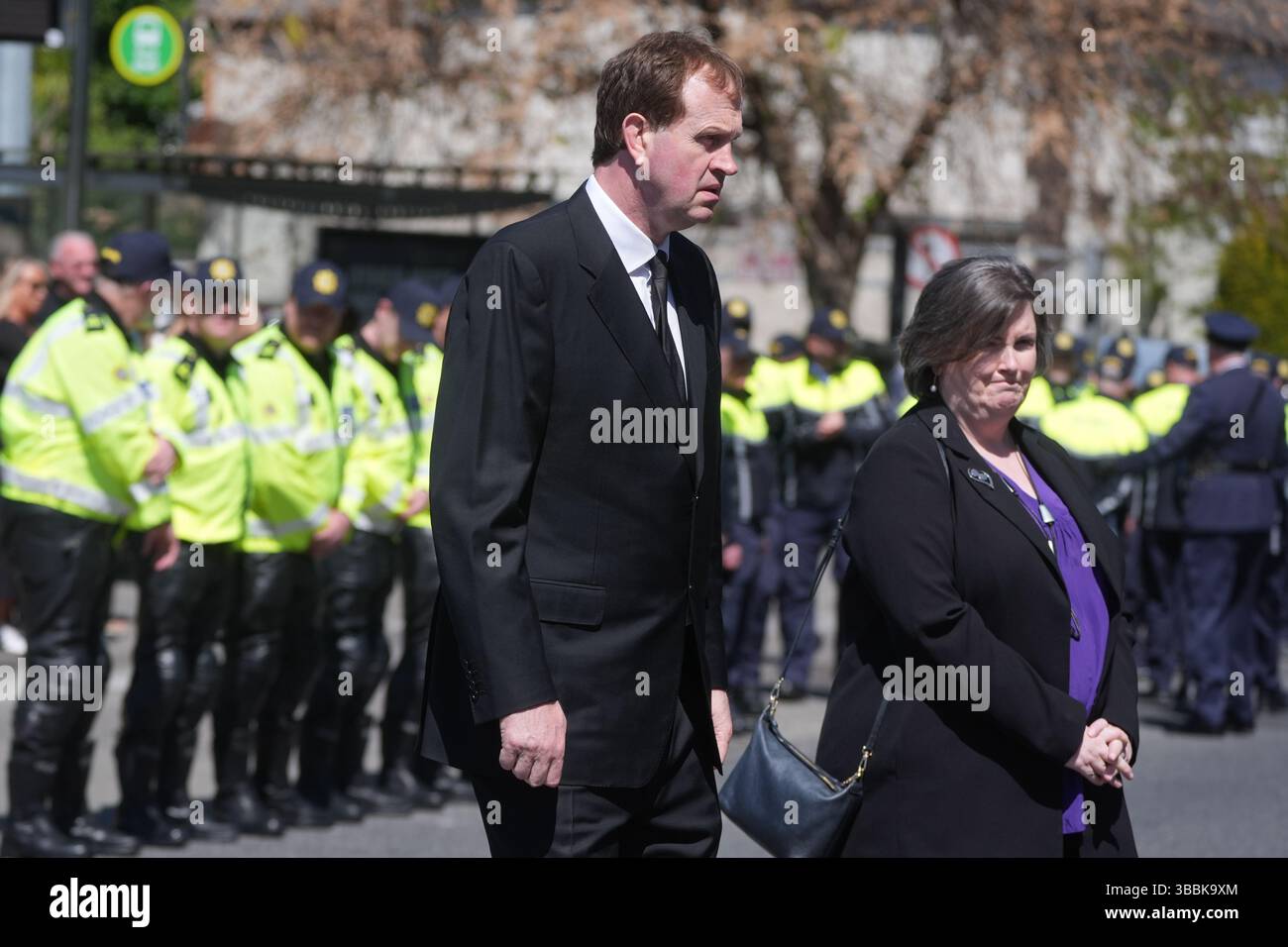 Minister for Justice Jim O'Callaghan arrives for the funeral service of ...