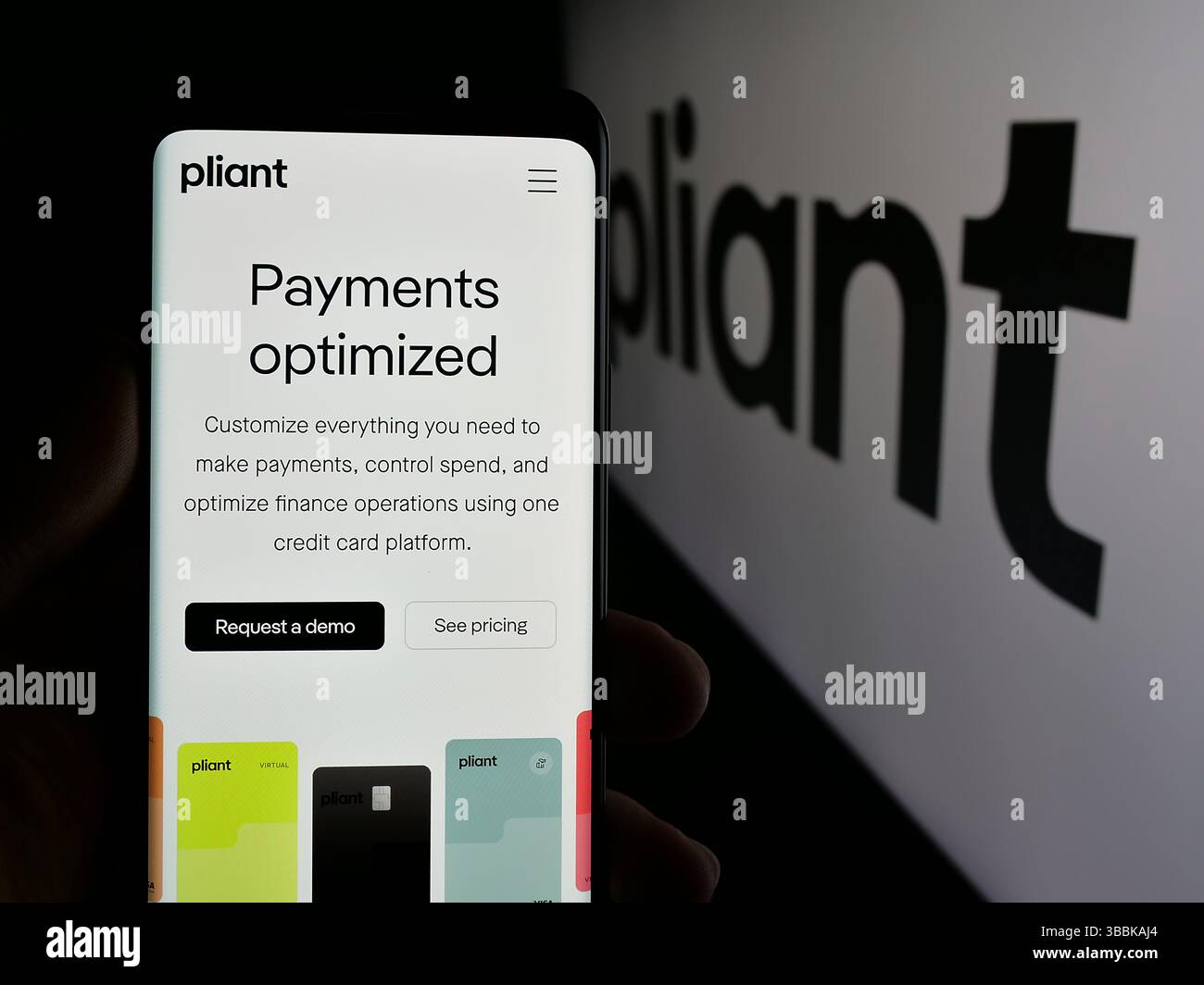 Stuttgart, Germany - 01-14-2025: Person holding smartphone with web ...