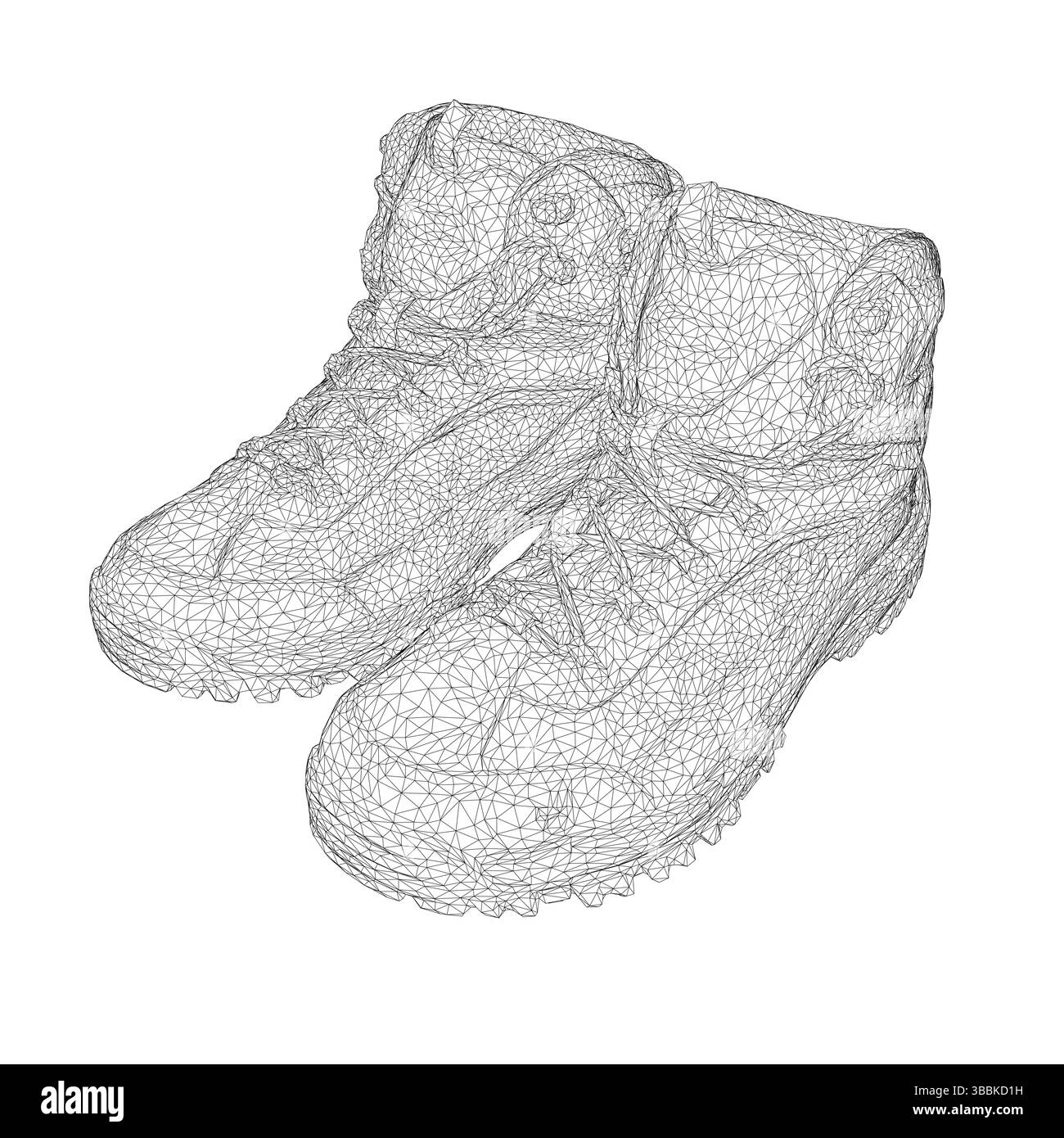 A pair of shoes are shown in a black and white drawing. The shoes are ...