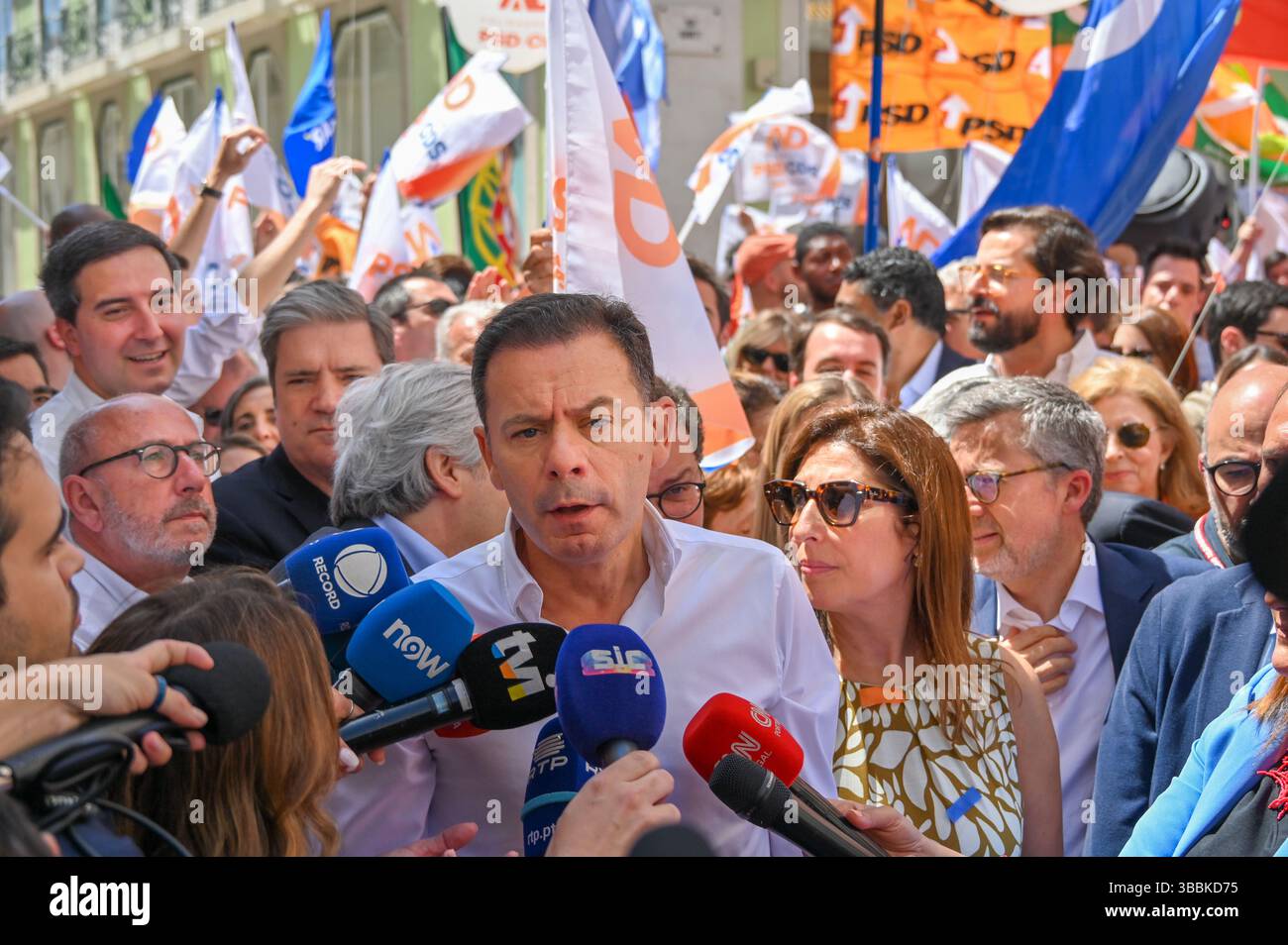 Lisbon, Portugal. 16 May 2025. The Portuguese Social Democratic Party ...