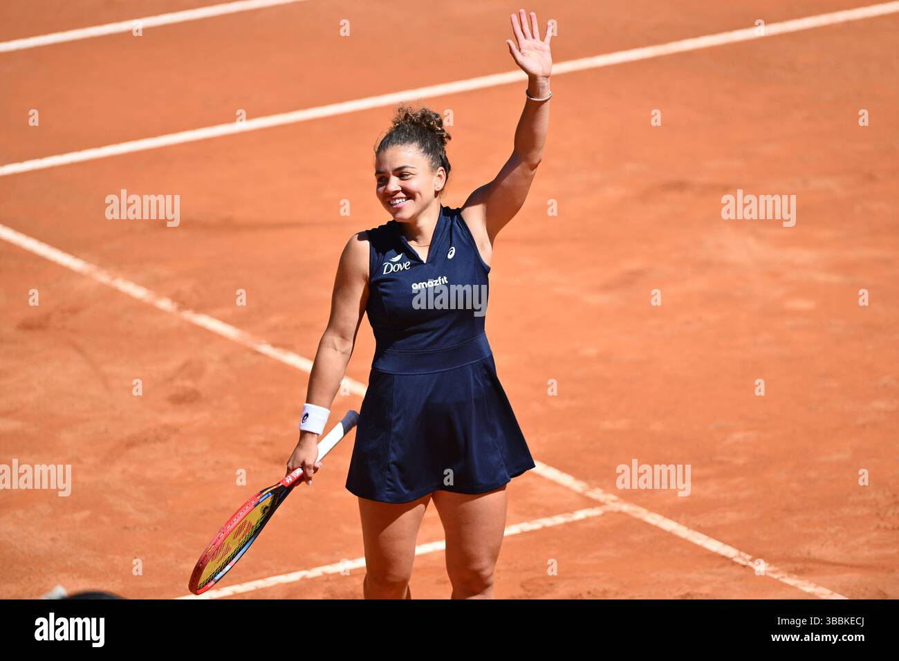 Sara Errani (ITA) and Jasmine Paolini (ITA) in action against Diana ...