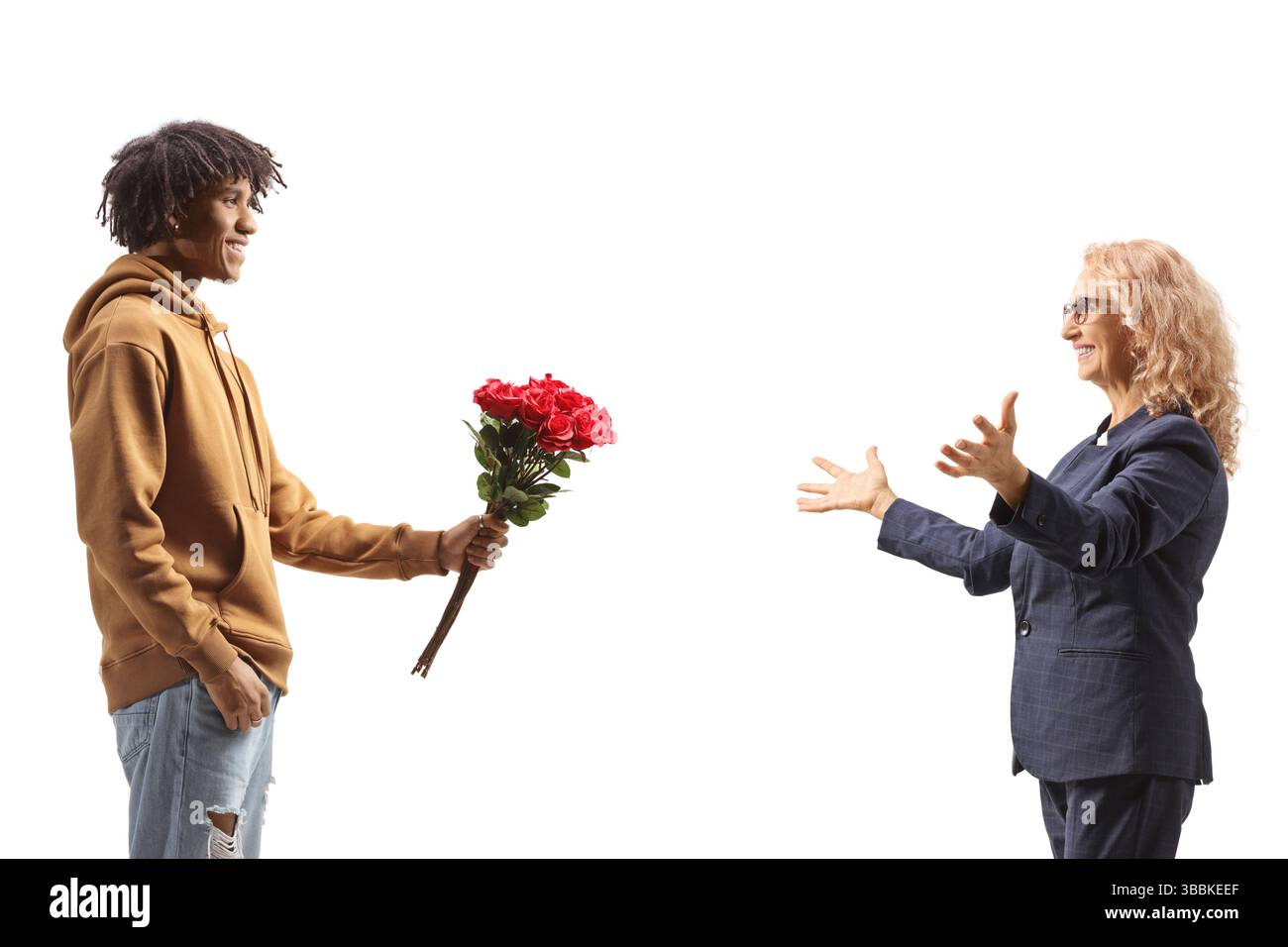 Happy amazed young african Cut Out Stock Images & Pictures - Alamy