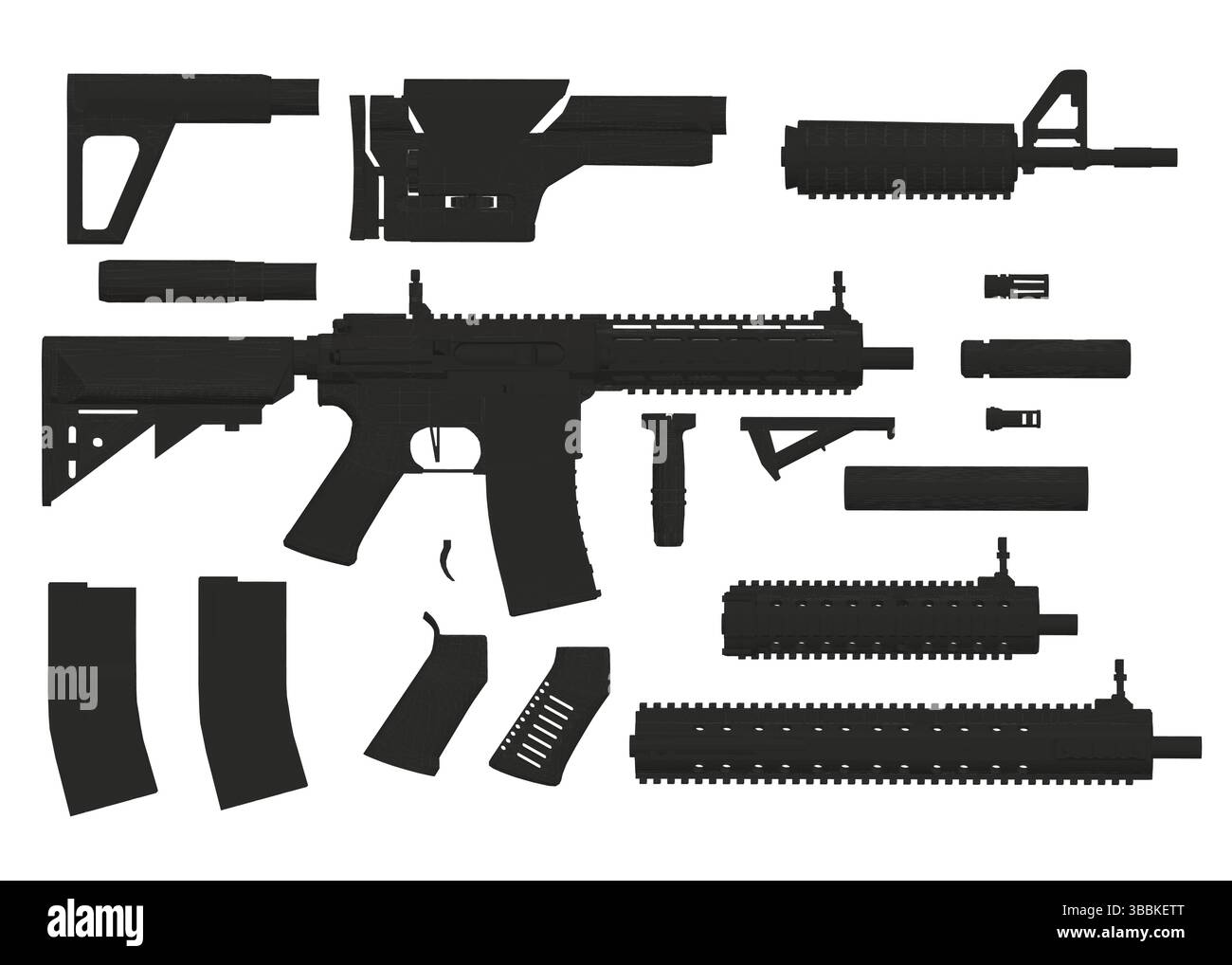 Gun parts Stock Vector Images - Alamy