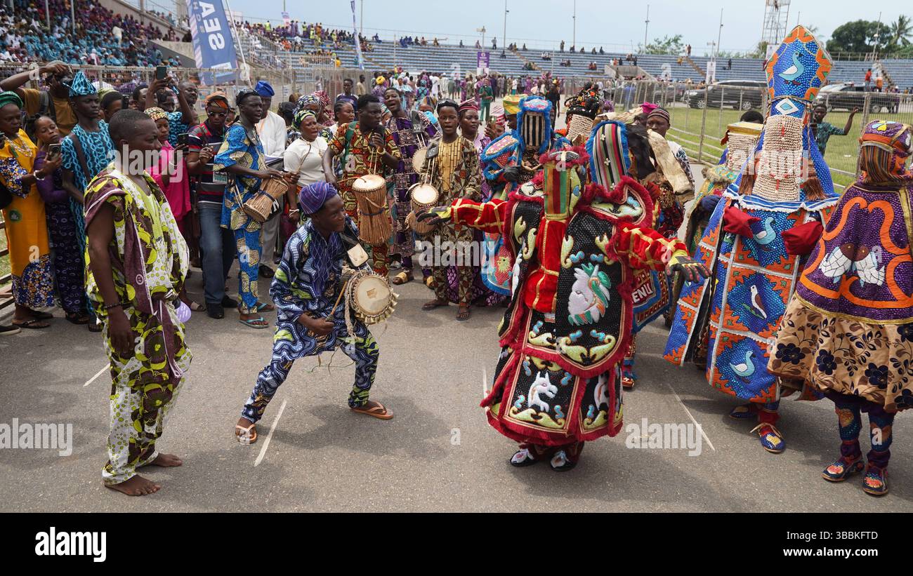 World Egungun Festival 2025 in Ibadan, Oyo State, Nigeria A masquerade ...