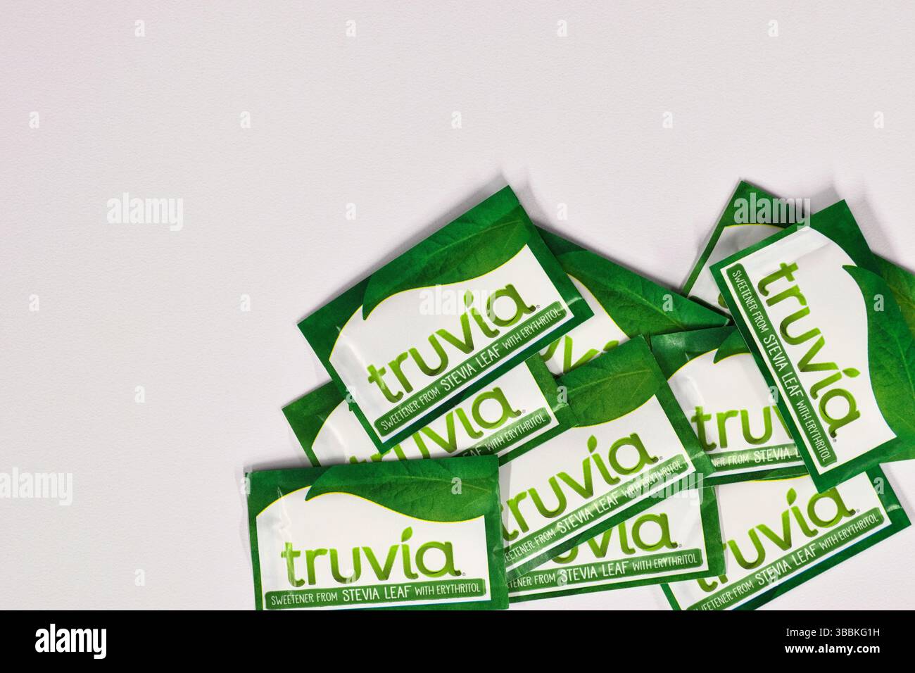 Houston, Texas USA 05-14-2025: Truvia artificial sweetener packets ...