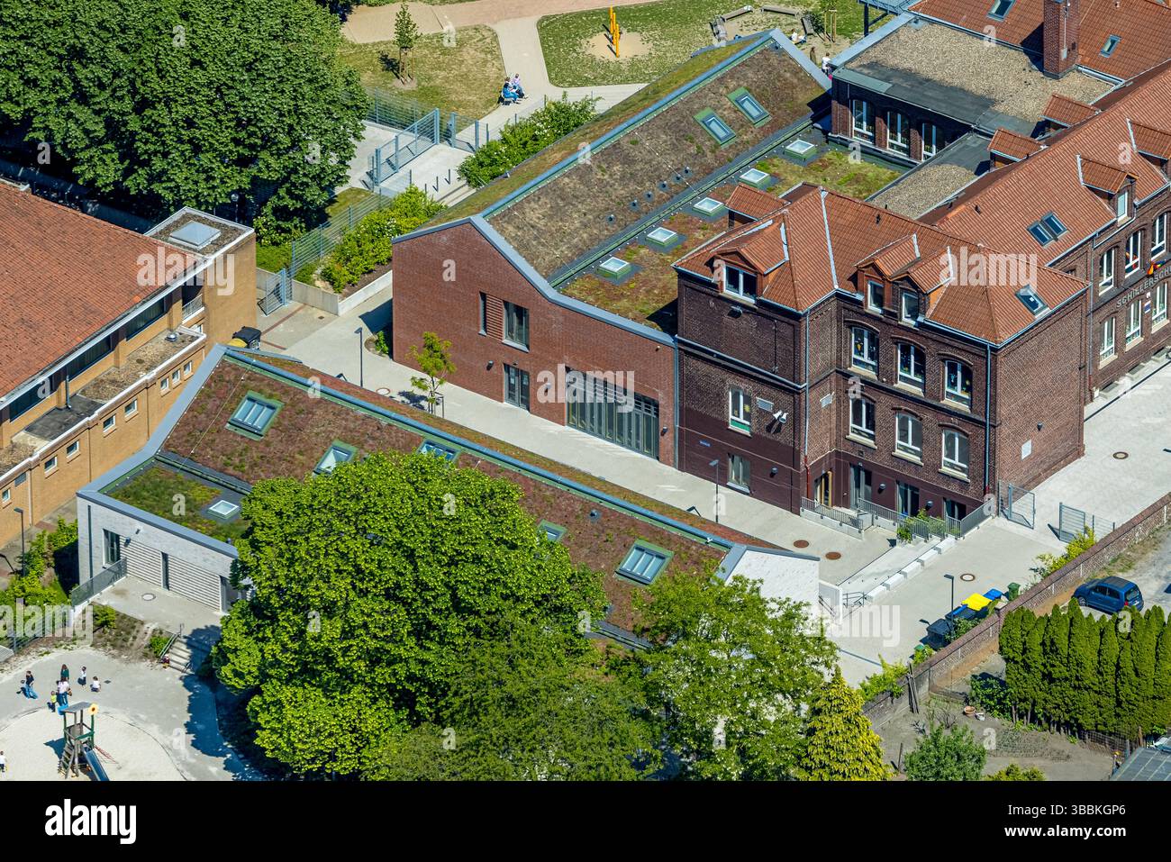 Luftbild, Schillerschule, Unna, Stadtteil Massen , Ruhrgebiet ...