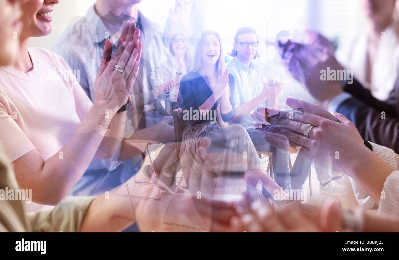 Successful team double exposure many hi-res stock photography and ...
