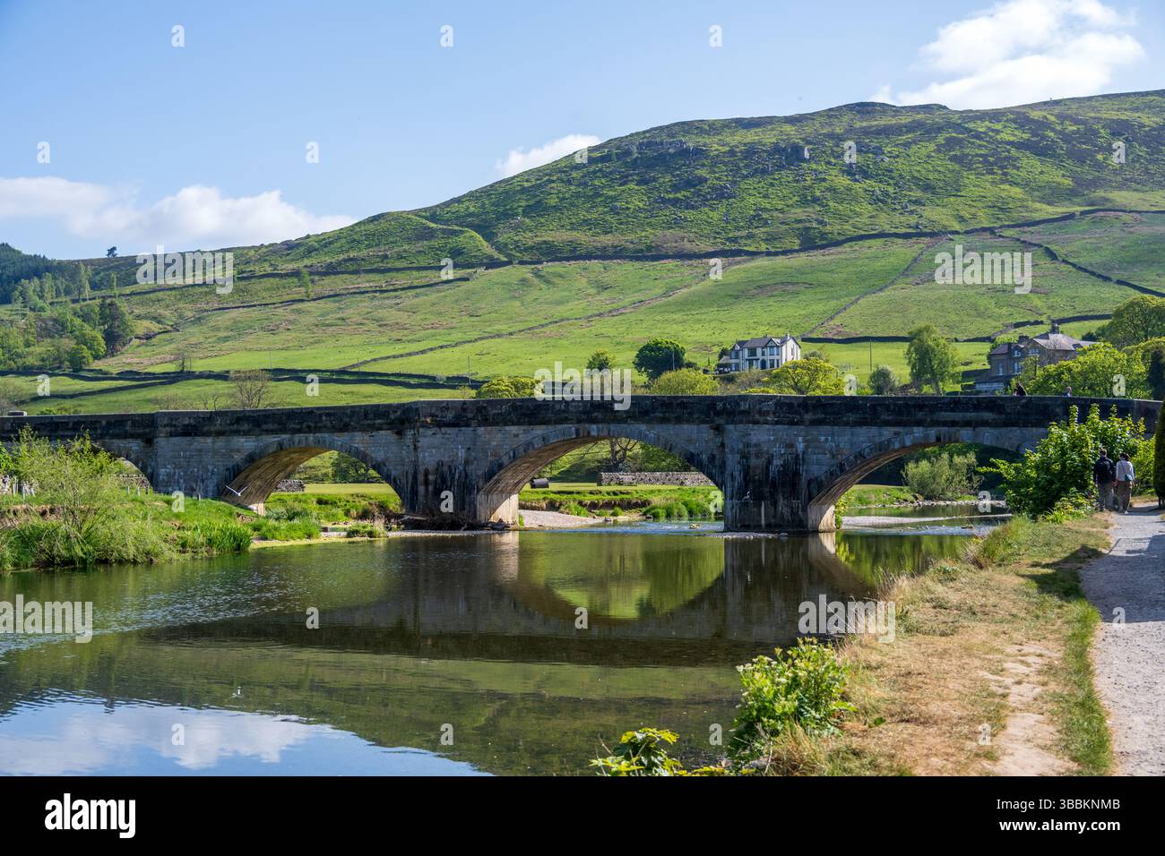 Burnsall Bridge historic bridge accross thhe River Wharfe in North ...