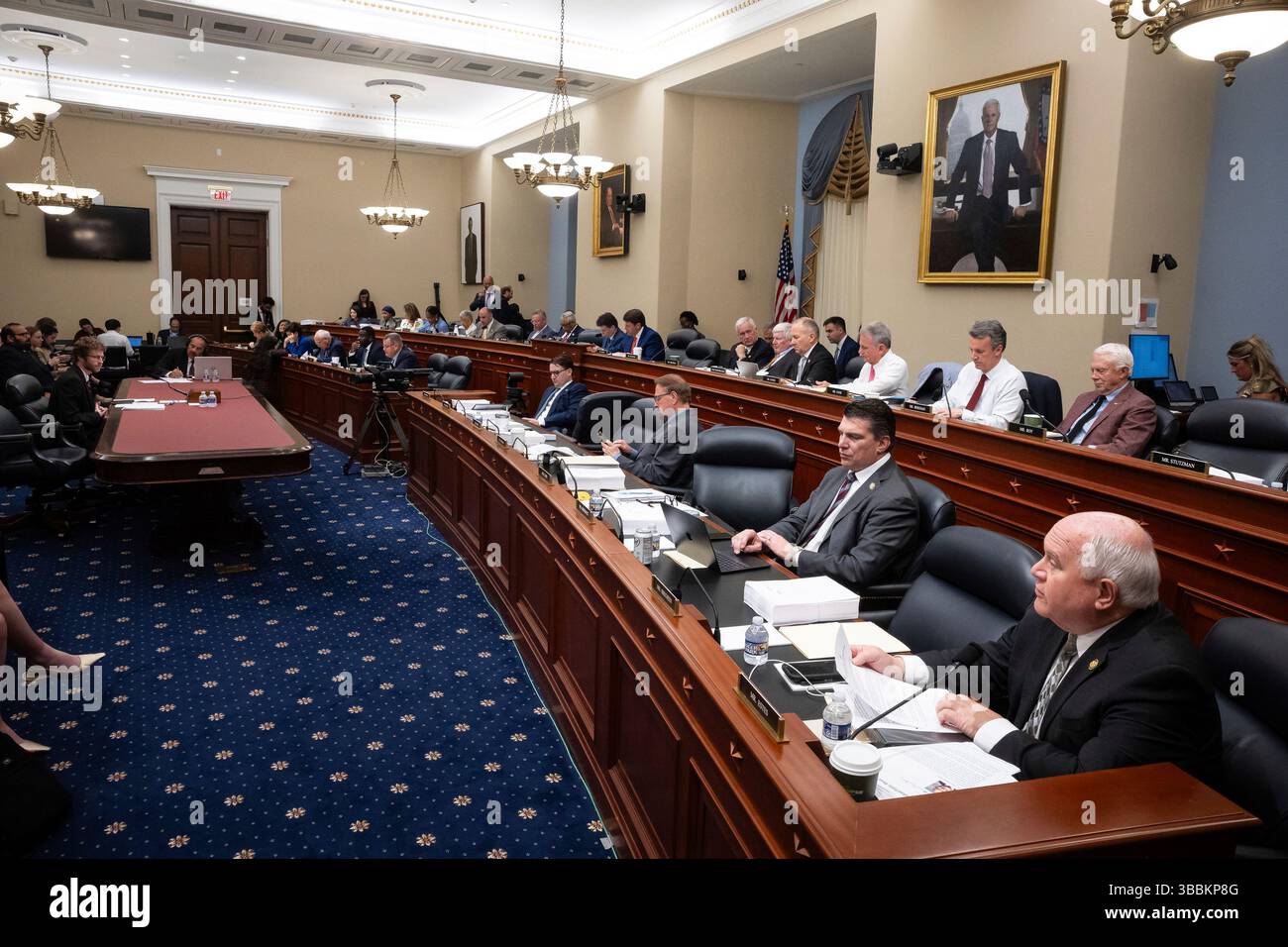 Lawmakers are seen during a House Budget Committee markup of a budget ...