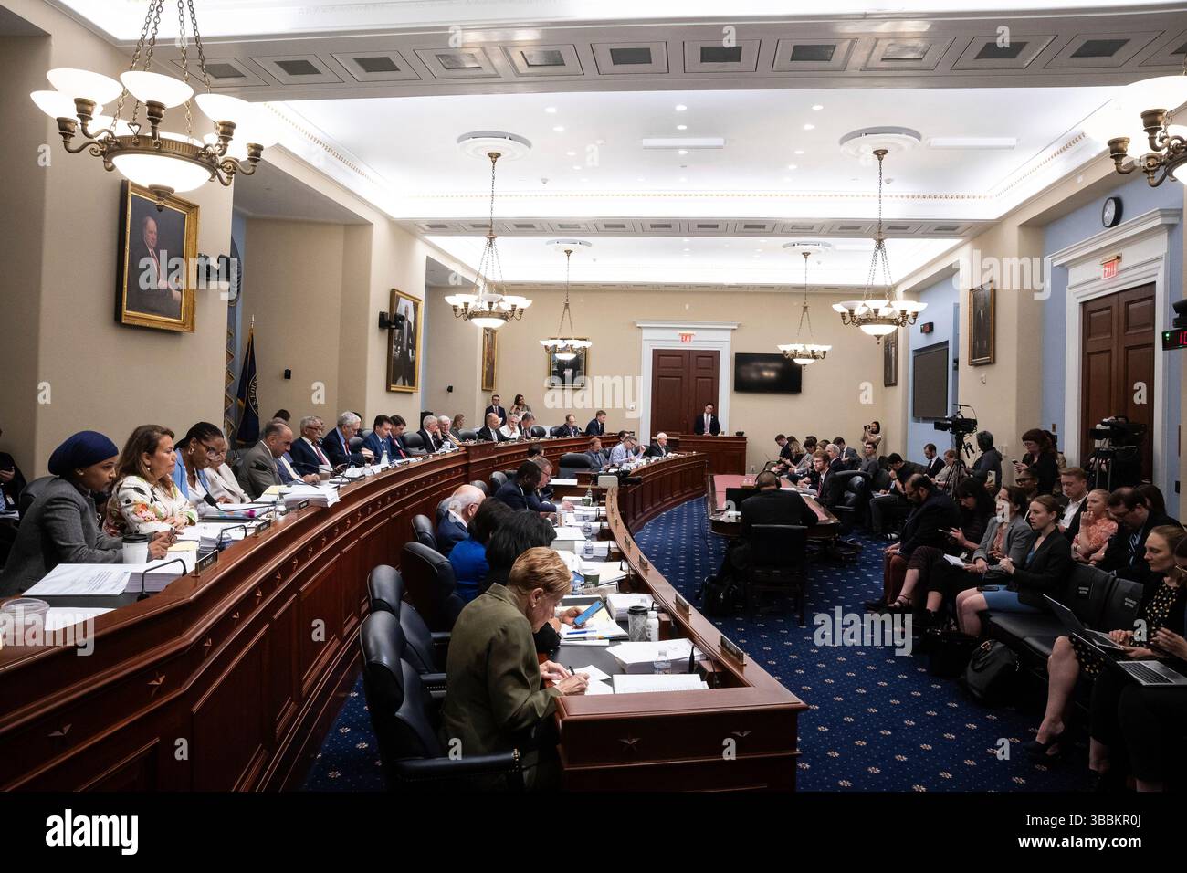 Lawmakers are seen during a House Budget Committee markup of a budget ...