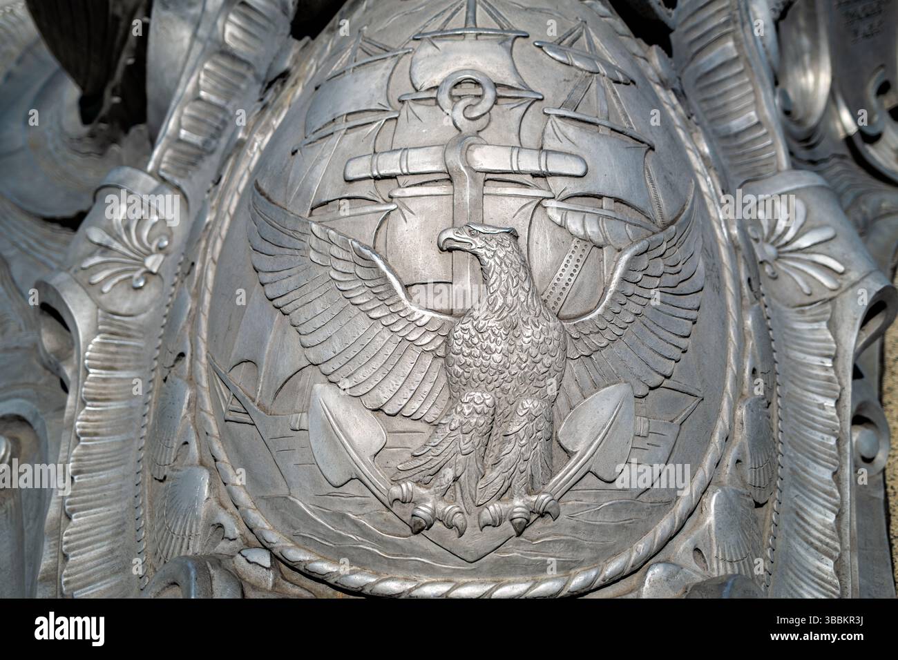 WASHINGTON, DC — A detailed view of the shield featuring an eagle ...