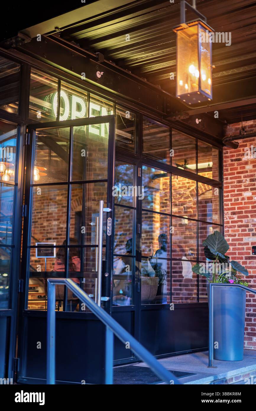 ALEXANDRIA, Virginia — The industrial chic entrance to Cooper Mill, a ...