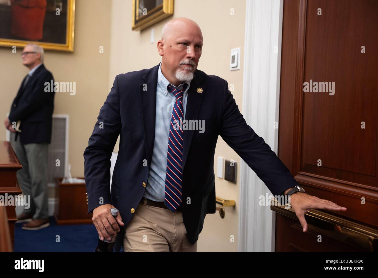 Rep. Chip Roy (R-Texas) leaves the hearing room during a House Budget ...