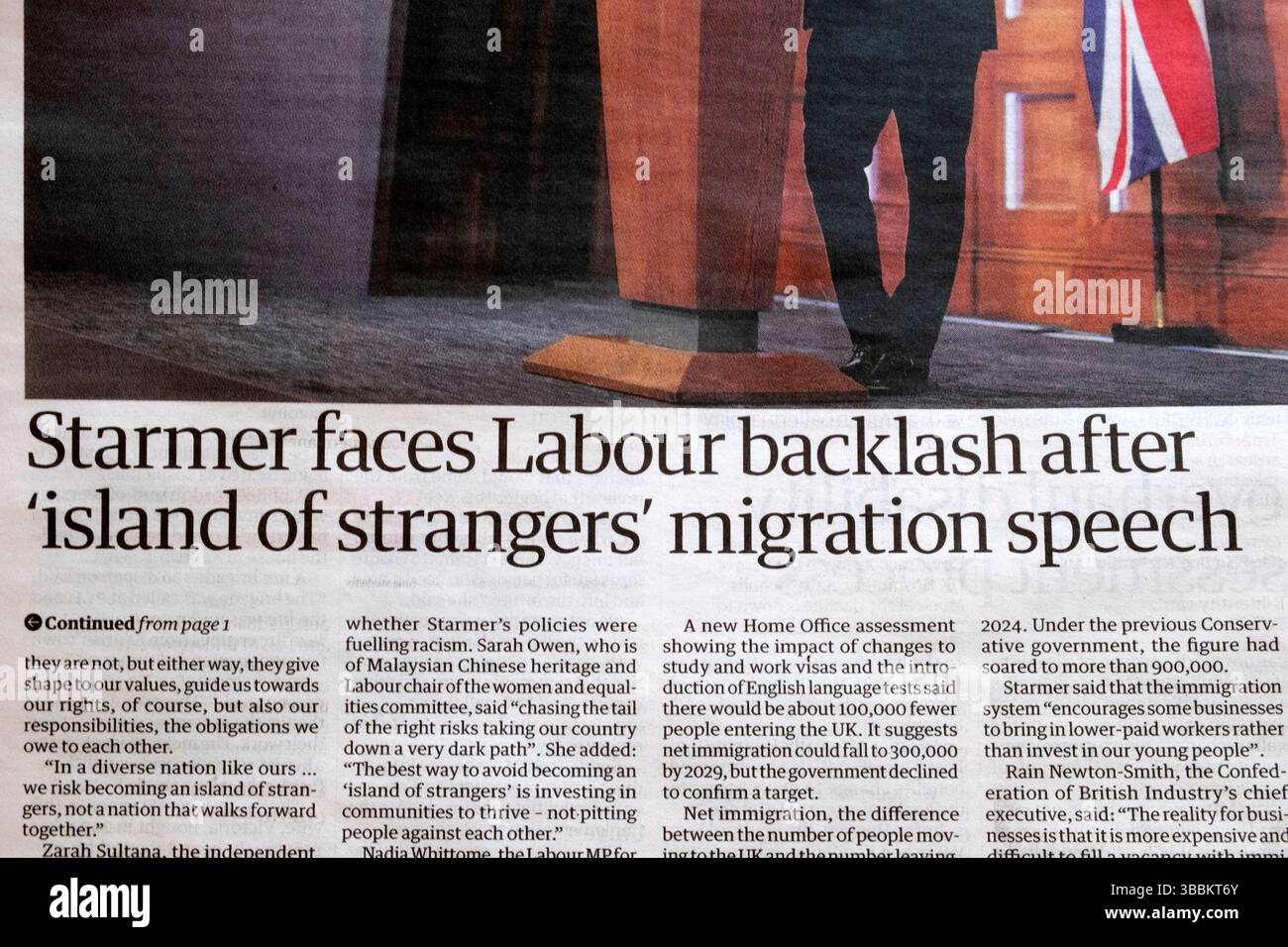 'Starmer faces Labour backlash after 'island of strangers' migration ...