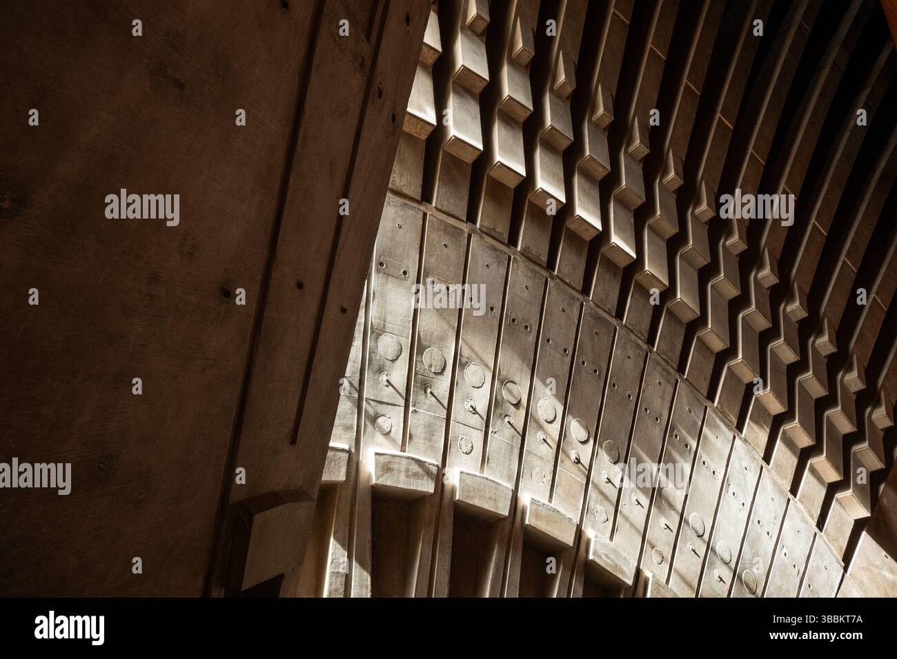 Interior of Sydney Opera House showing concrete roof structure Stock ...