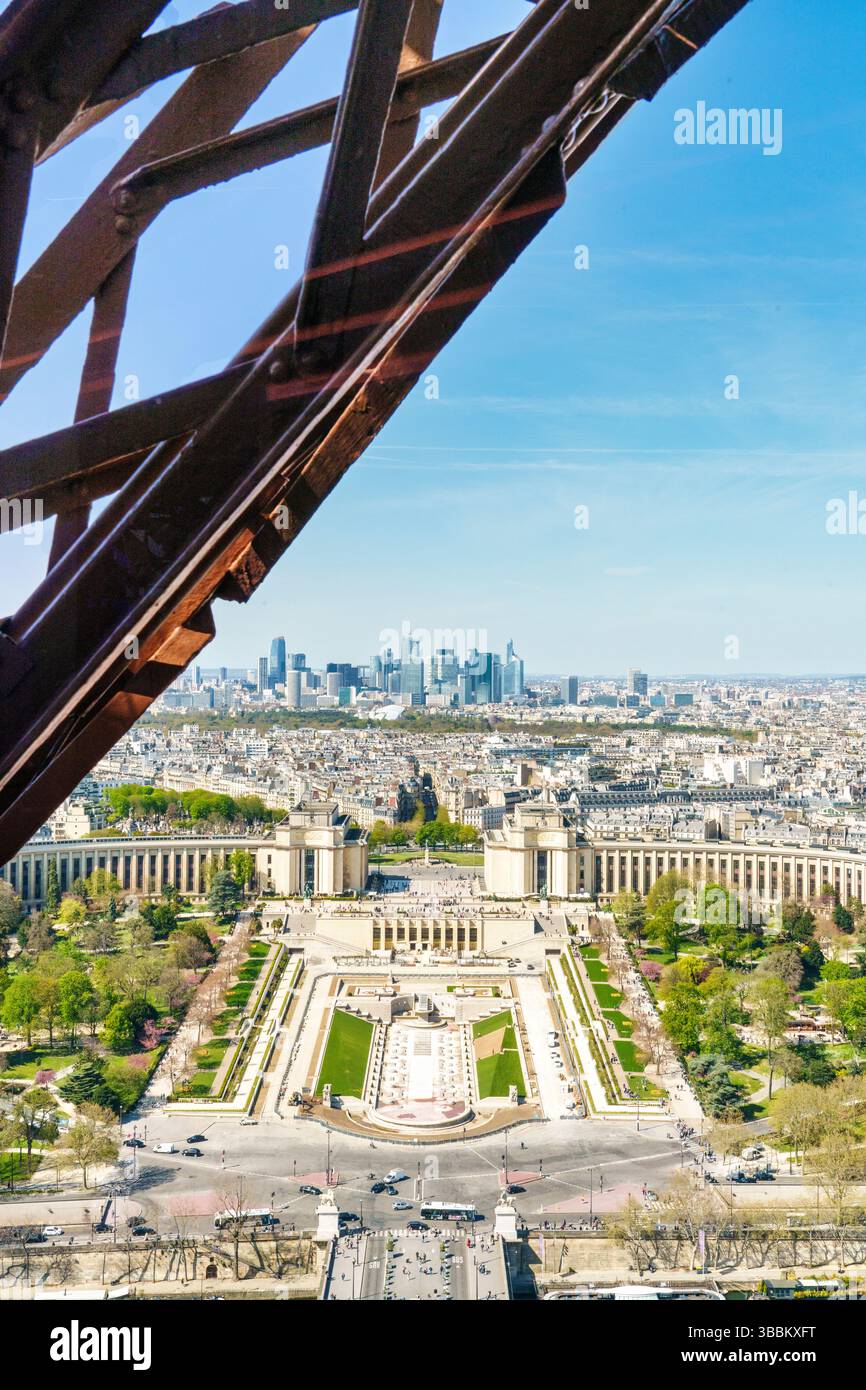 View from Restaurant Jules Verne by Alain Ducasse, Paris, France,Europe ...