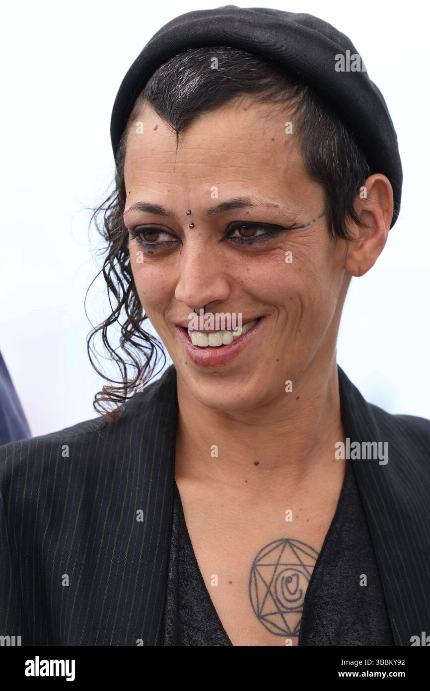 Cannes, France. 16th May, 2025. Jade Oukid at the "Sirat" photocall at ...