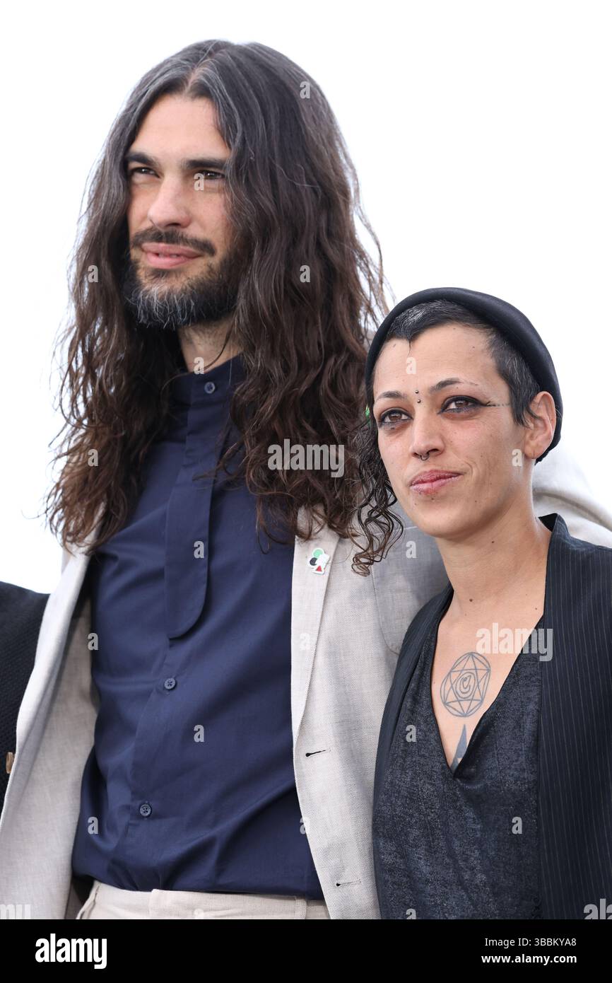 Oliver Laxe and Jade Oukid at the "Sirat" photocall at the 78th annual ...