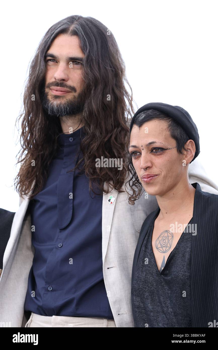 Oliver Laxe and Jade Oukid at the "Sirat" photocall at the 78th annual ...