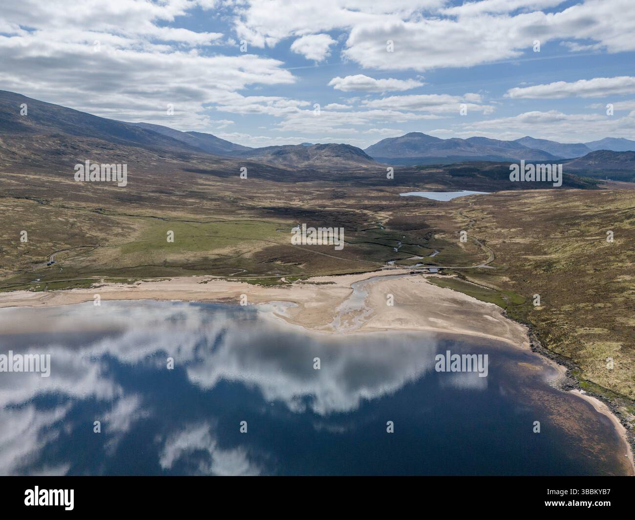 Loch Earba in the scottish highlands, site of future pump storage power ...
