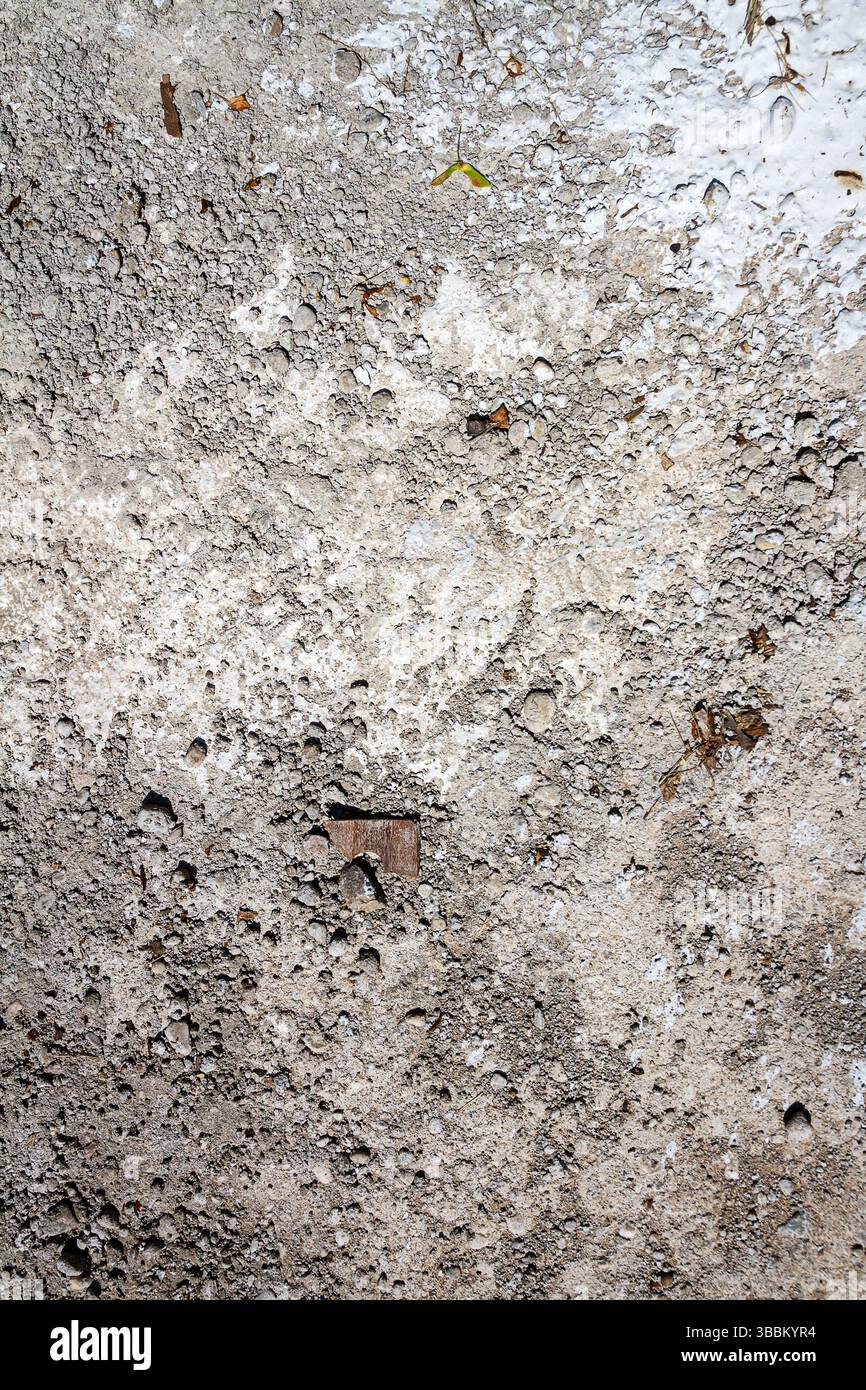 Concrete and cement stains on ground. Abstract messy construction ...