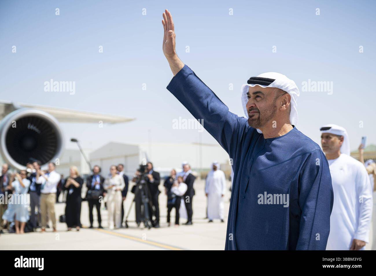 US President Donald Trump departs Abu Dhabi at the conclusion of a ...