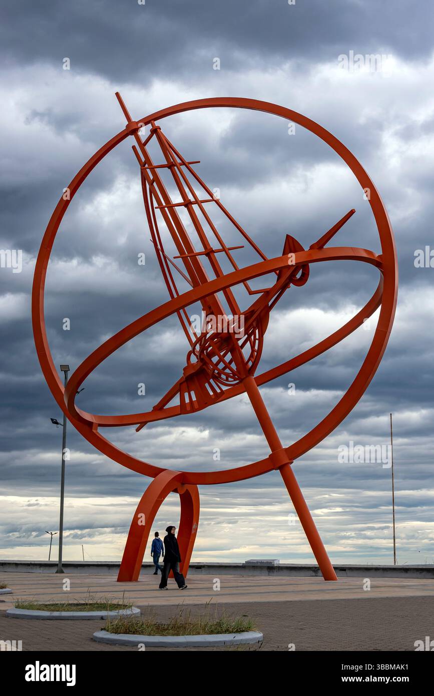 500 Year Magallanes Strait Monument. Punta Arenas, Chile Stock Photo ...