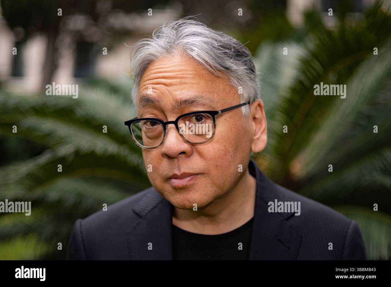Author Kazuo Ishiguro Poses For Portrait Photographs For The Film A