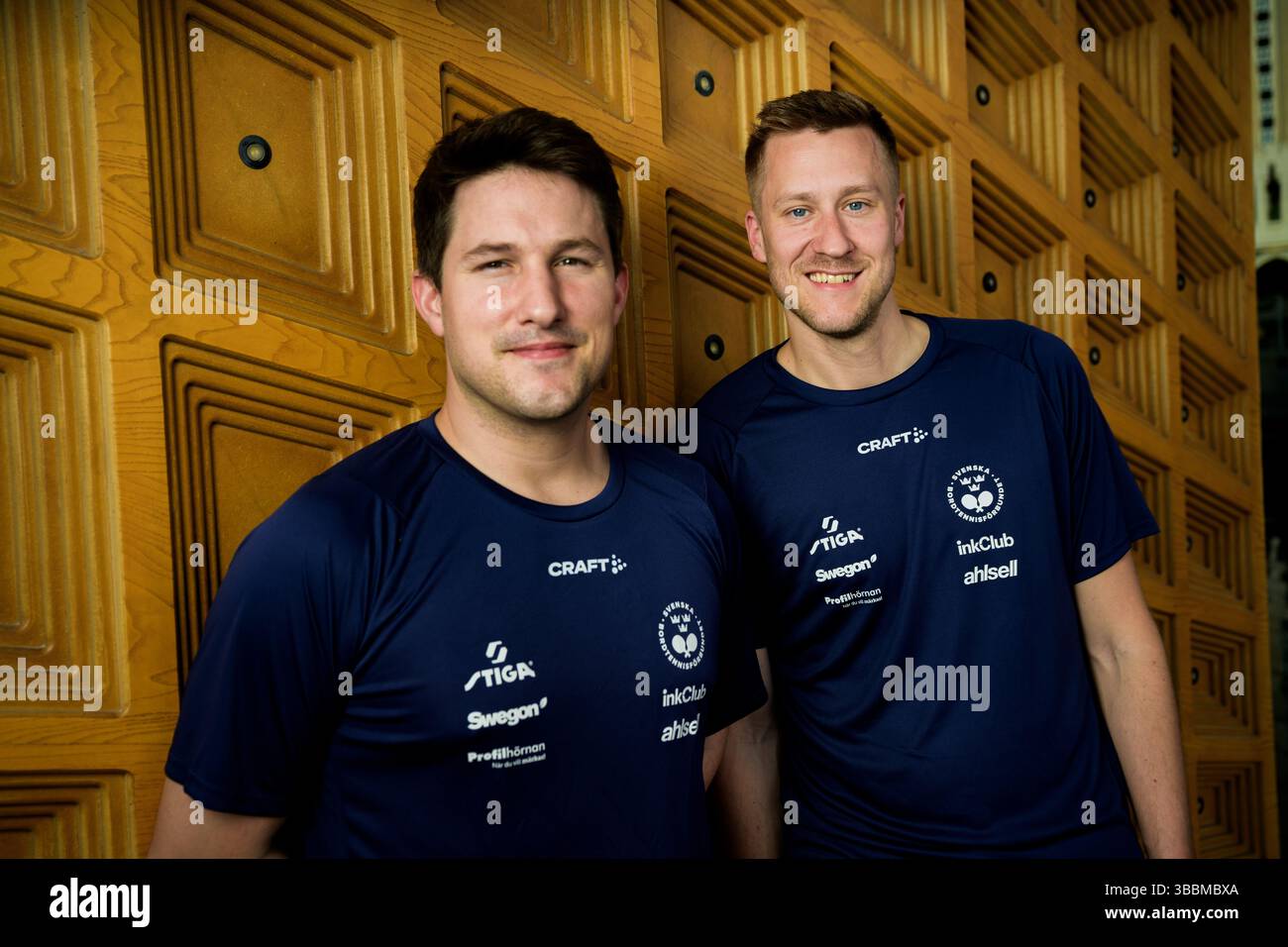 Kristian Karlsson and Mattias Falck of, Sweden. , . poses for a ...