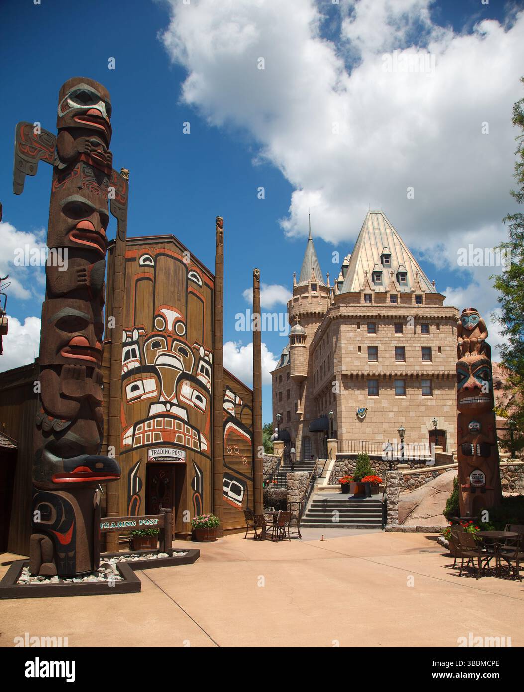 A Totem pole at Canada pavillon at Epcot amusement park, Disney World ...