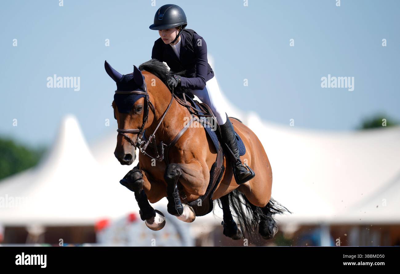 USA's Eve Jobs on Canto Bruno, jumps a fence during the The Defender ...