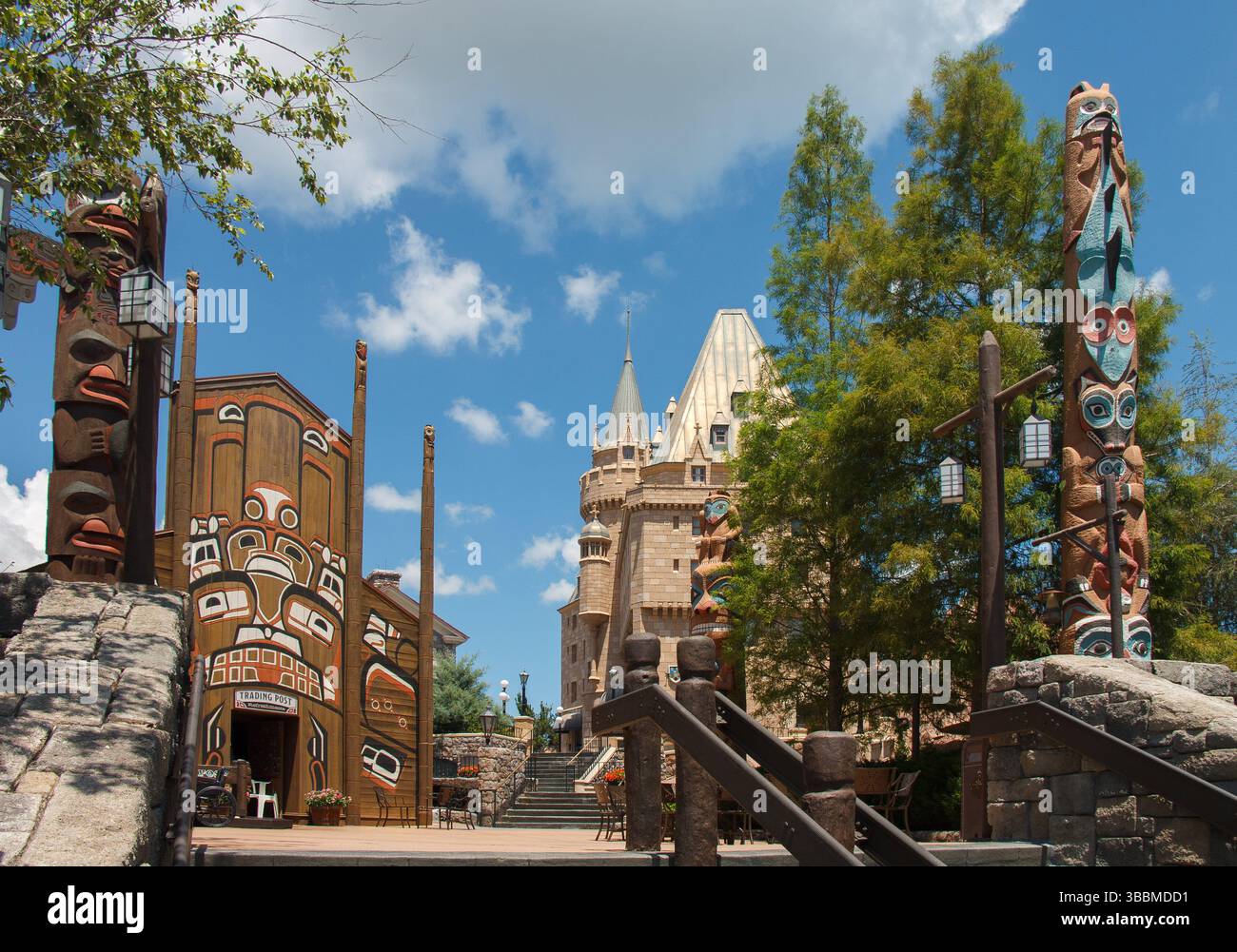 A Totem pole at Canada pavillon at Epcot amusement park, Disney World ...
