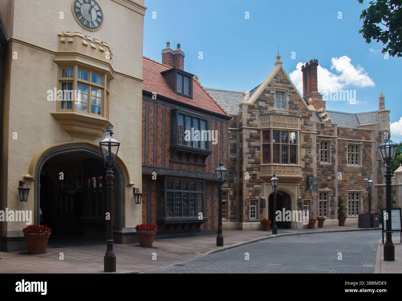 The Typical Half-Timber buildings in the United Kingdom pavillon at ...