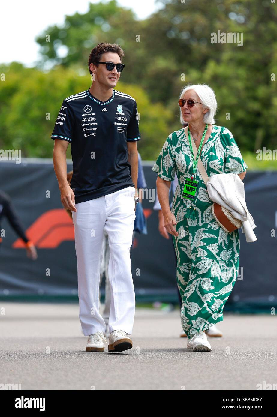 Imola, Italy. 16th May, 2025. #63 George Russell (GBR, Mercedes-AMG ...