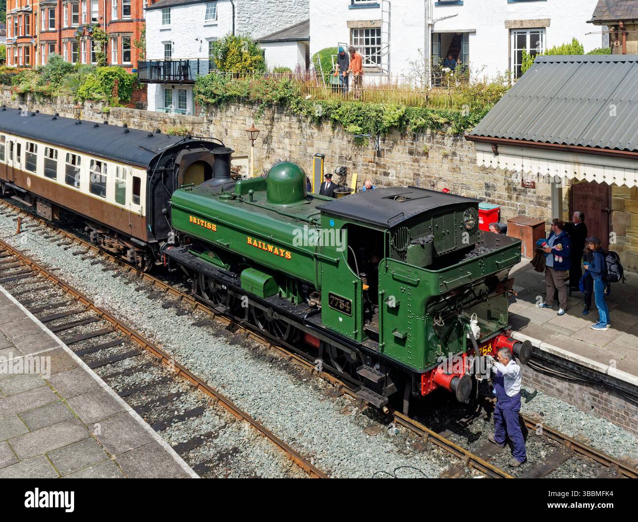 Llangollen railway station, main station of the Llangollen Railway ...