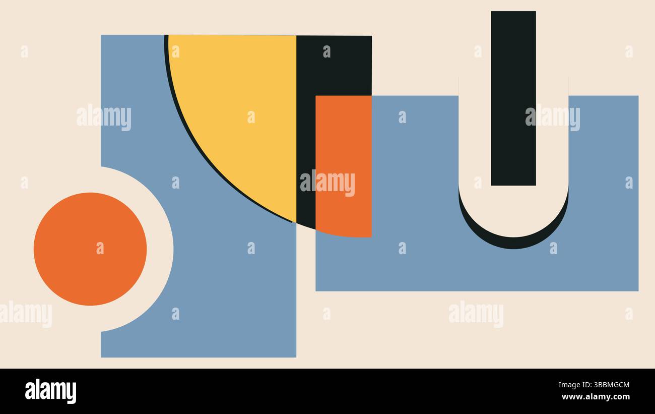 Modern Abstract Geometry with Circles Background Stock Vector Image ...