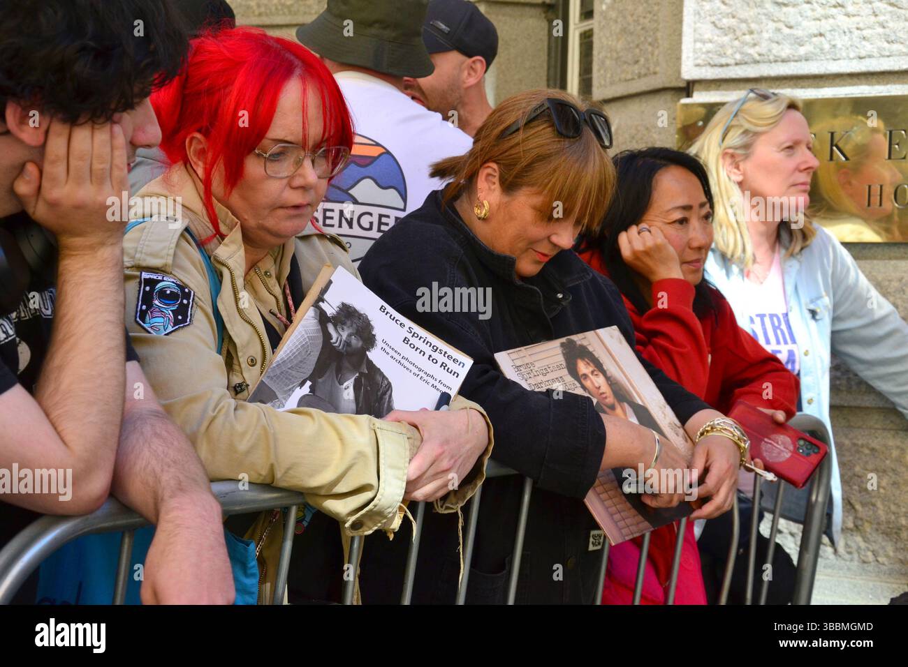 Manchester, UK, 16th May, 2025. Fans of Bruce Springsteen wait outside ...