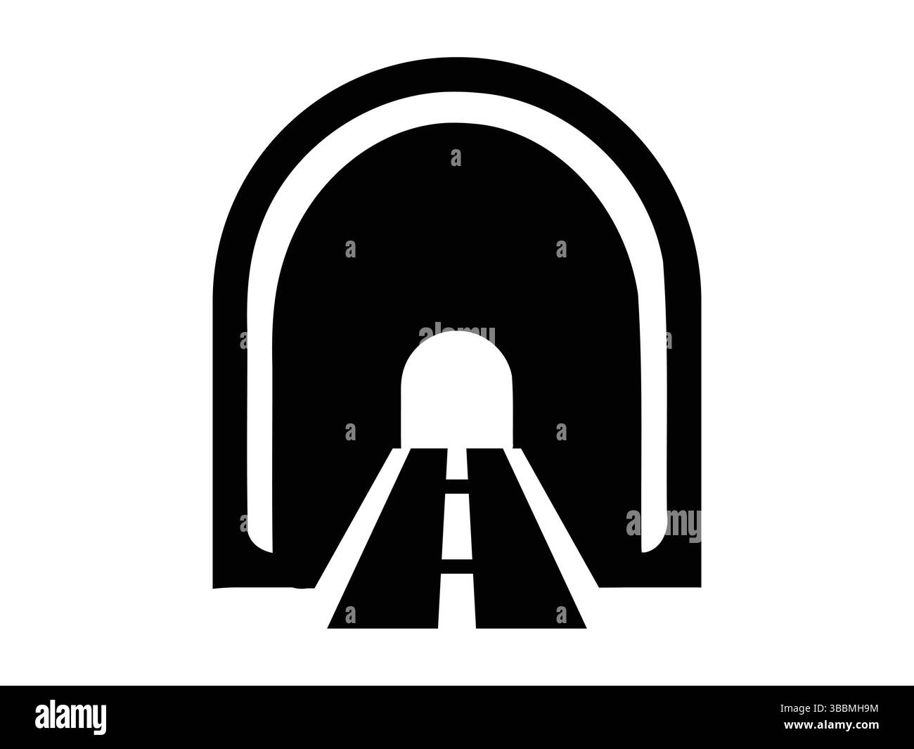 Tunnel Asphalt Road Icon Vector Illustration Design Stock Vector Image ...