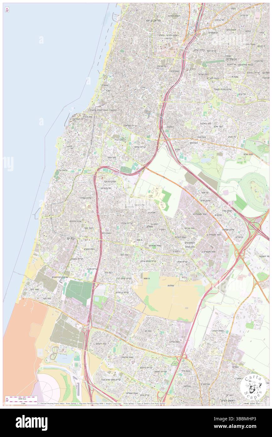 Shikun Amami, IL, Israel, Tel Aviv, N 32 1' 35'', N 34 46' 31'', Map ...