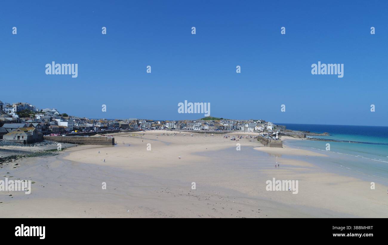 Aerial view of St Ives Cornwall England Stock Photo - Alamy