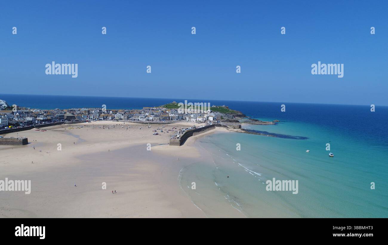 Aerial view of St Ives Cornwall England Stock Photo - Alamy